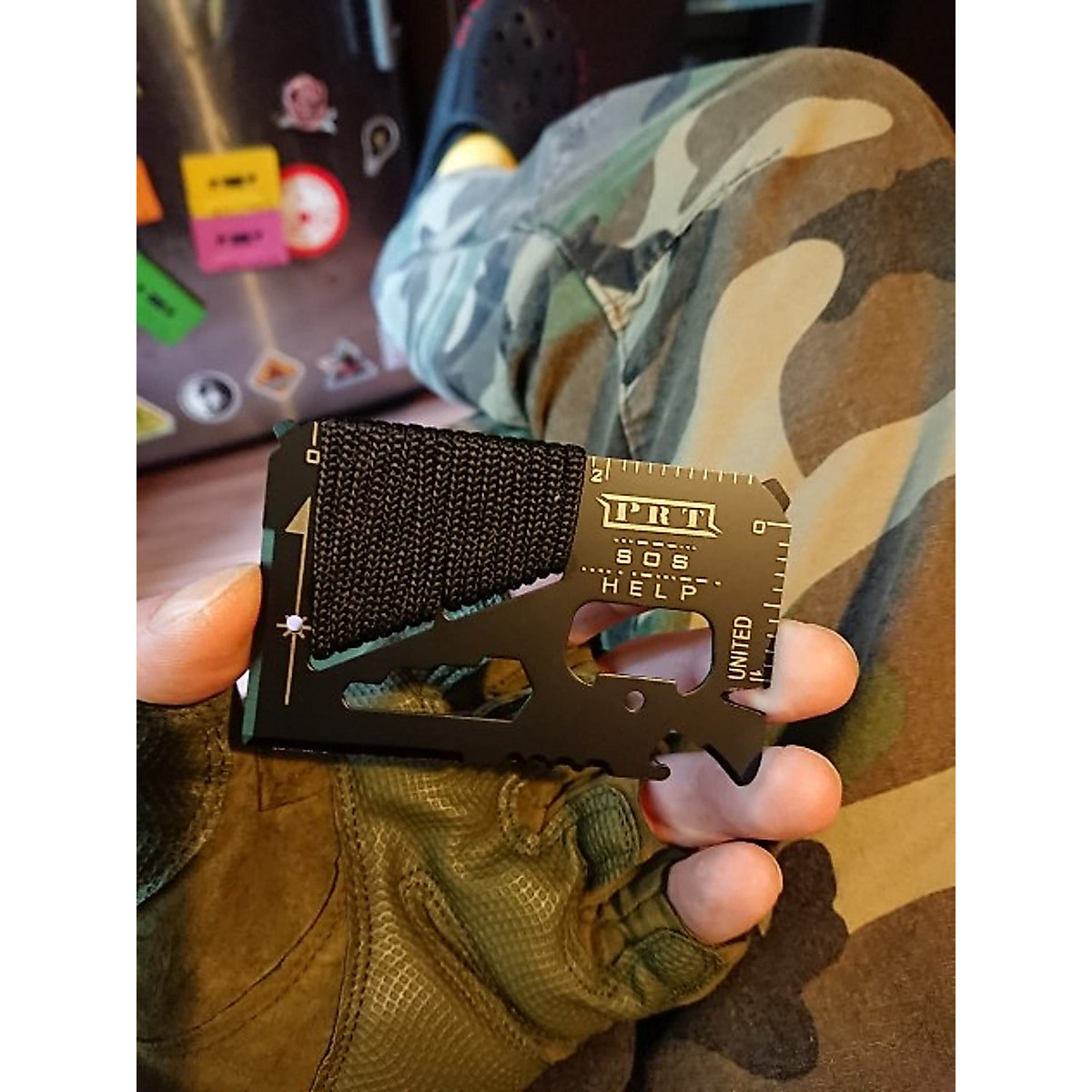 14 in 1 Beer Opener Survival Card Tool,Credit Card Sized Wallet Multitools Gift for Men & Gadgets Tactical Survival Tools (5 pack)