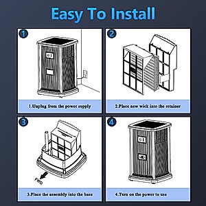 Funmit 1043 Super Humidifier Wick Filter Replacement for Essick Air AIRCARE EP9500, EP9700, EP9800, EP9R500, EP9R800, 821000, 826000, 826800, 831000 and Bemis Space Saver 800 8000 Humidifiers