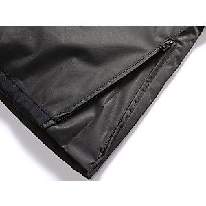 Lelaki Womens Snow Bibs Ski Waterproof Windproof Insulated Overalls Snowboard Pants Winter,HXK7556-Grey-L