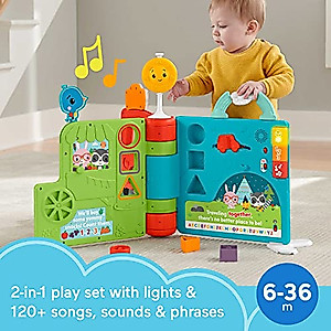 Fisher-Price Sit-to-Stand Giant Activity Book, Electronic Learning Toy and Activity Center for Infants and Toddlers Ages 6 Months to 3 Years