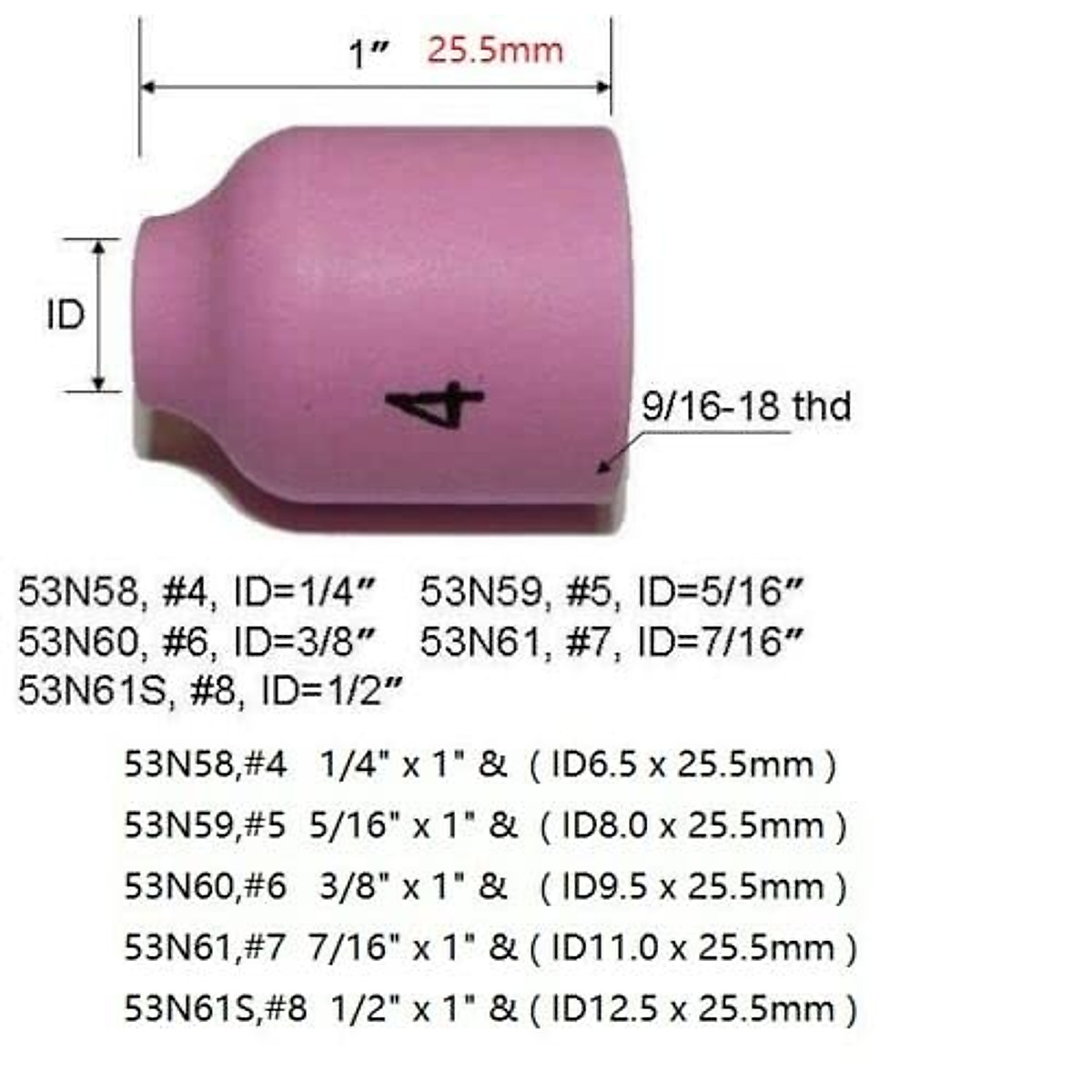RIVERWELD TIG Gas Lens Collet Body 45V 13N Series Alumina Ceramic Cup 13N 53N 796F Series Assorted Size Kit Fit SR WP 9 20 25 TIG Welding Torch 46pcs