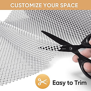 BALEINE Cabinet Liner, Drawer Liner, Shelf Liners for Kitchen Cabinets Non-Adhesive, Non-Slip Protect Desks, Cupboard, Drawers, Shelves, Tableware (12 in x 10 Ft, Gray)