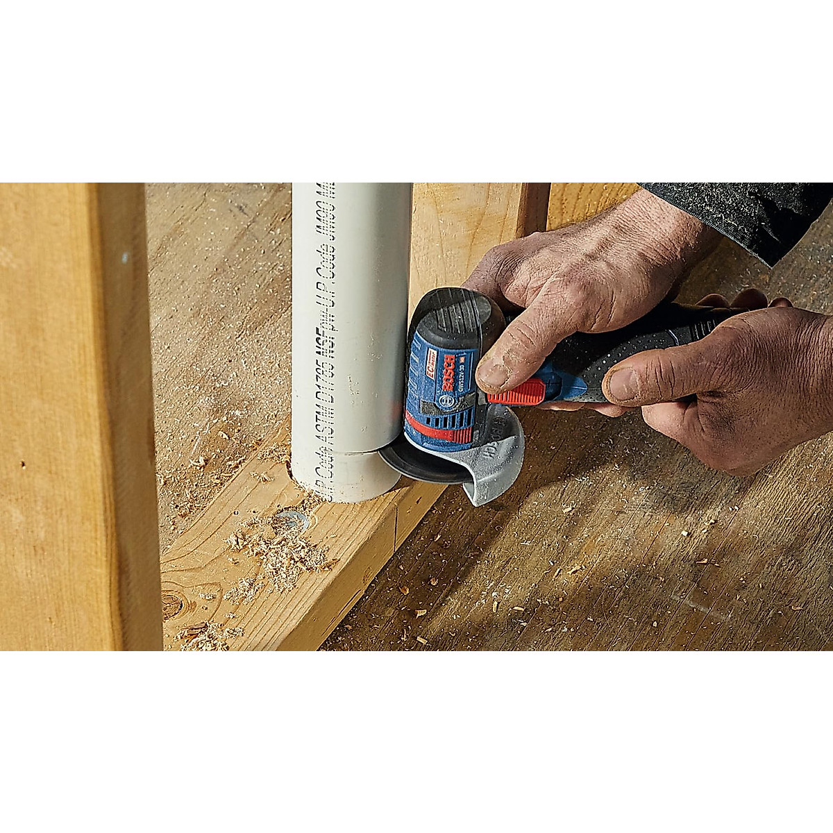 BOSCH GWS12V-30N 12V Max Brushless 3 In. Angle Grinder (Bare Tool), Blue