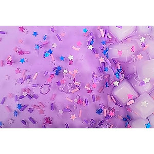 JAiiMen Slime Kit - 3 Pack Jelly Cube Clear Crunchy Slime with Avocado, Honeycomb and Lavender Bear Charms, Preppy and Aesthetic Stuff, Cute Stress Toys and Cool Birthday Gifts for Girls and Boys