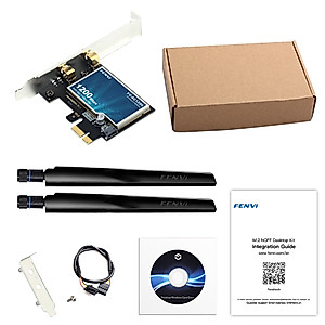 fenvi PCIe Network Card 1200Mbps Desktop Wireless-AC PCI-E Dual Band Gigabit Wi-Fi Adapter 802.11ac 5GHz 867Mbps 2.4GHz 300Mbps BT4.0 for PC Windows