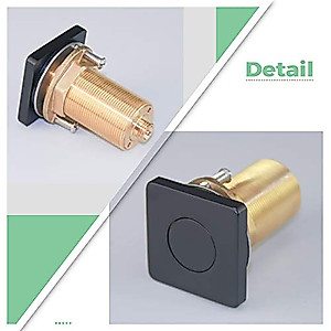 KANARY ALL Brass Air Switch Button for Sink Top Counter Top Garbage Disposal Part(Square,Matte Black)