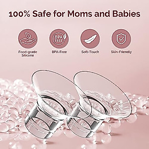 semai Flange Inserts 13/15/17/19/21mm Compatible with Momcozy S12 Pro/S9 Pro/S12/S9/Medela/Spectra/TSRETE 24mm Breast Pump Flanges, Reduce 24mm Nipple Tunnel Down to Correct Size, 5PCS (NOT 5 Pairs)