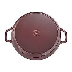 Staub Cast Iron 3.5-qt Braiser with Glass Lid - Grenadine