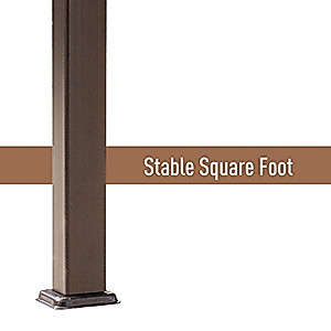 Outsunny 10' x 10' Outdoor Retractable Pergola Canopy, Aluminum Patio Pergola, Backyard Shade Shelter for Porch Party, Garden, Grill Gazebo - Brown