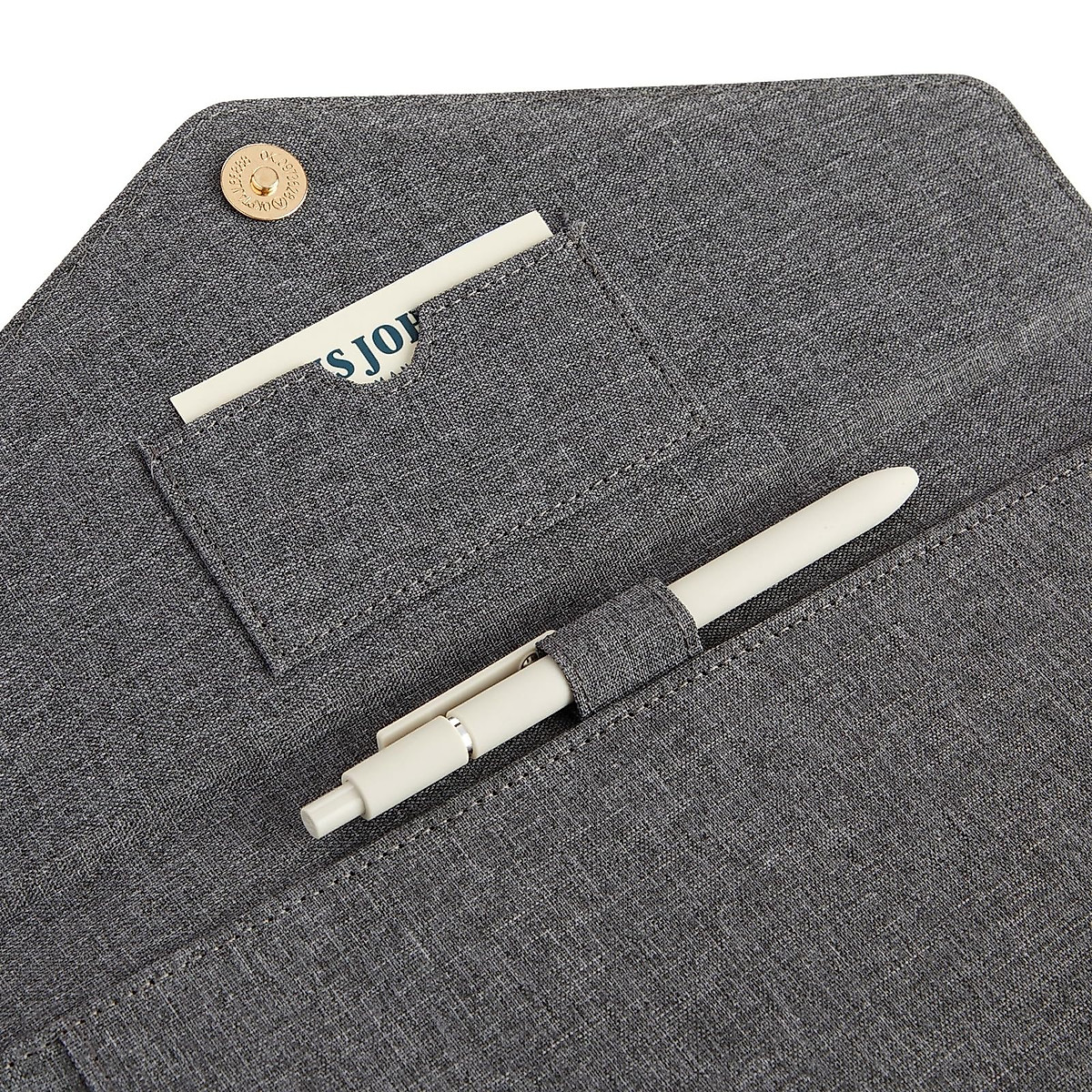 Professional Legal Notepad Portfolio, Grey Folio Notebook for Business and Work Organizer (12.5 x 10 in)