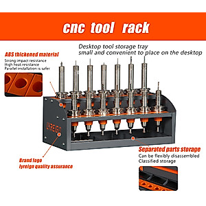 CAT 40 Tool Cart CNC, CNC Tool Holder on Desktop Randomly Placed, CNC Tool Carts Small, CNC Tool Cabinet, Easy and Convenient CNC Tool Storage CNC Tools Cart(CAT40-14CAP)…