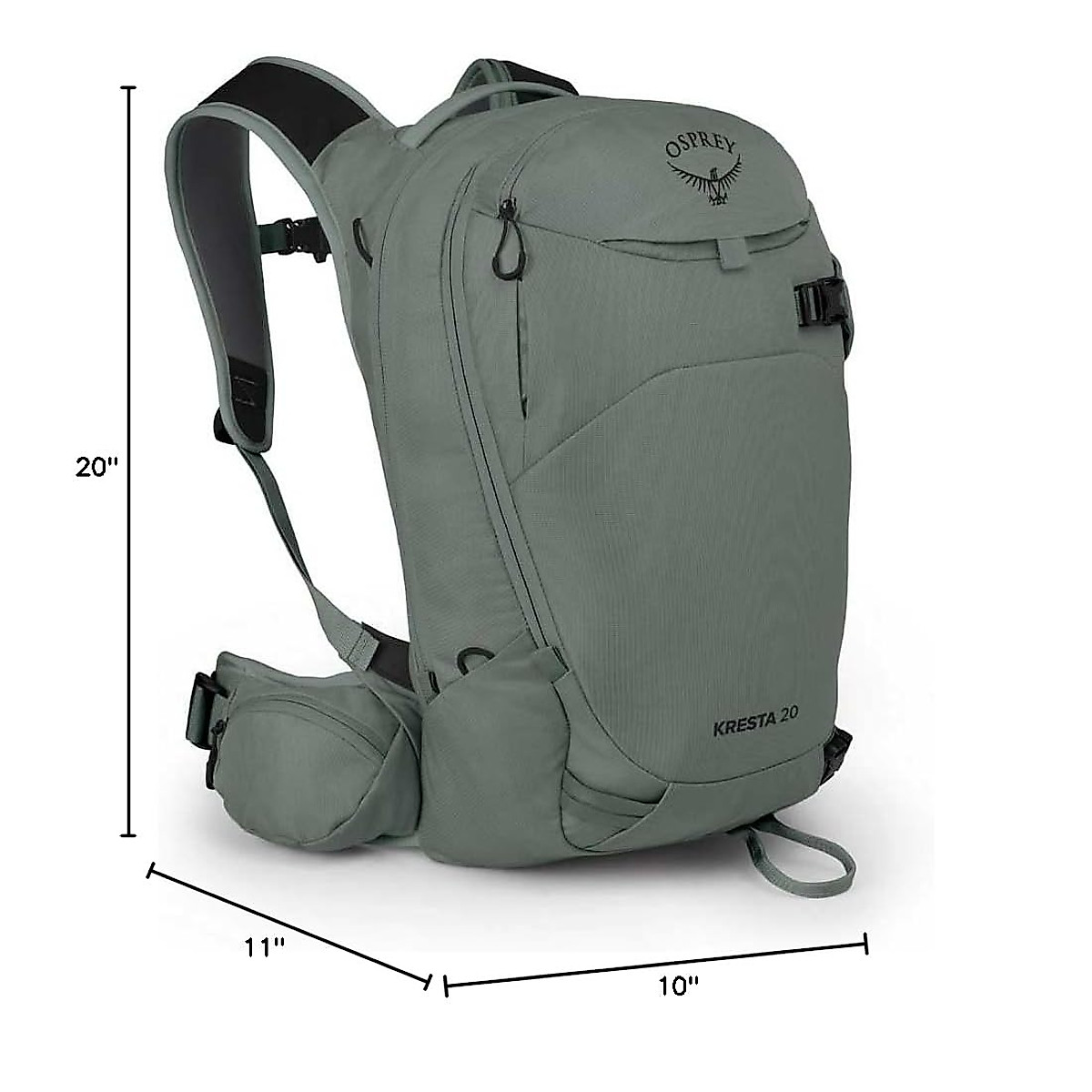 Osprey Kresta 20 Women's Backcountry Ski and Snowboard Backpack, Pine Leaf Green