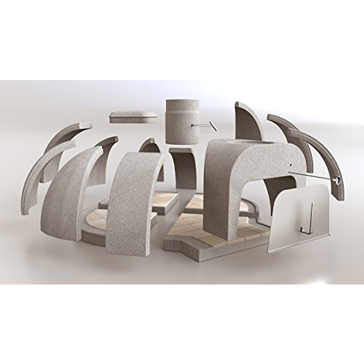 Cuore Ovens New Model 1000 Plus Gourmet Wood-Fired Oven Kit - 36.2" Internal fire Chamber Diameter.