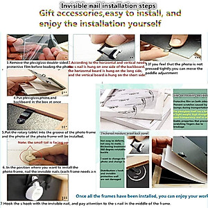 VALKEM 24 Frames Large Multi Picture Photo Frames Wall Set Simple Black White Photo Frame Wall Set Modern Blue Mediterranean Photo Wall Wall Gallery Kit Red Pink Photo Collage Frame (Color : White an