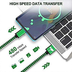 Aioneus Micro USB Cable Fast Android Cord Charger Cable 4Pack [2FT, 3FT, 5FT, 6FT] Cable Charging Cord for Samsung Galaxy S7 Edge S6 S5 J3 J3V J5 J7 J7V Note 5, LG K40 K22 K20, Tablet, PS4, Kindle