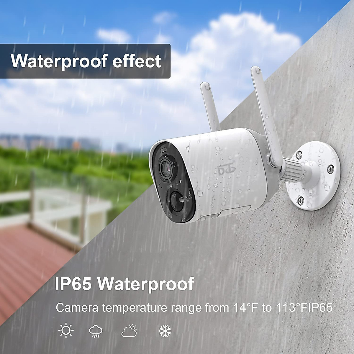 DCT Security Camera Wireless Outdoor,Battery Powered 1080P HD Color Night Vision for Home WiFi Security Camera,AI Motion Detection, Siren Alarm and Spotlight, 2-Way Audio, SD/Cloud,IP65 Waterproof