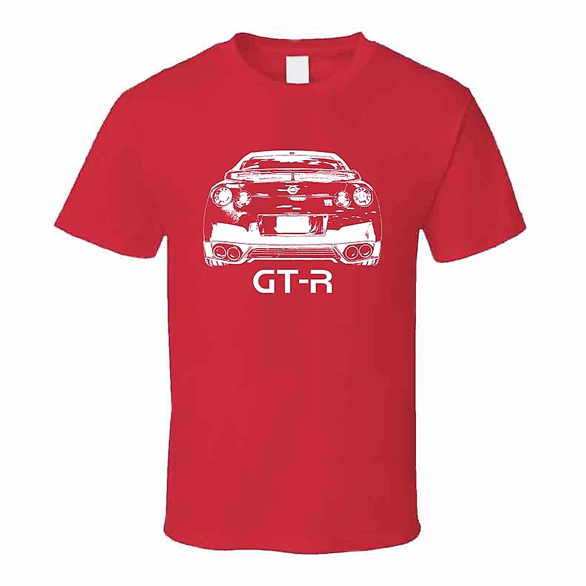 2013 GT-R Rear View with Model Dark Color T Shirt XL Red