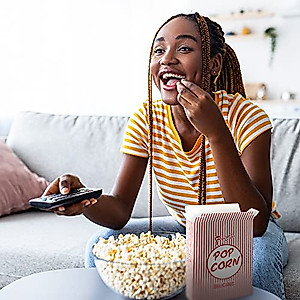 MT Products Popcorn Boxes for Party - 6 oz. (Pack of 30) - #8 Popcorn Buckets With Close Top - Great Popcorn Holder for Movie Night, Theater, Circuses, and Stadium