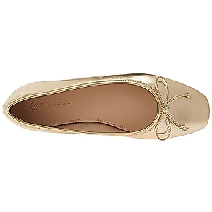 The Drop Women's Pepper Ballet Flat with Bow, Gold, 5