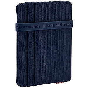 Herschel mens Charlie Rfid Card Case Wallet, Navy, One Size US