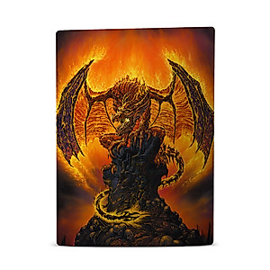 Head Case Designs Officially Licensed Ed Beard Jr Harbinger Of Fire Dragons Vinyl Faceplate Sticker Gaming Skin Decal Compatible With Sony PlayStation 5 PS5 Disc Edition Console & DualSense Controller