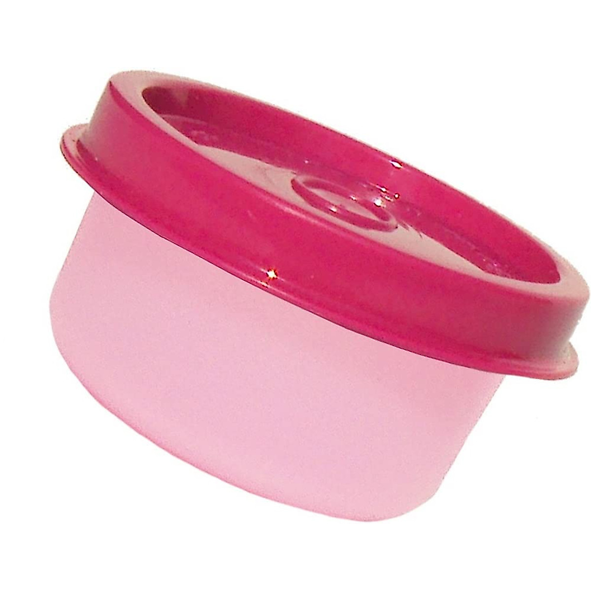 Tupperware Smidgets Mini Tiny Bowl Container 1 oz Sheer Pink Magenta Seal