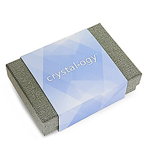 CRYSTALOGY Women's Jewelry Yellow Plated Brass Crystal Christmas Santa Fashion Pendant Necklace, 18"