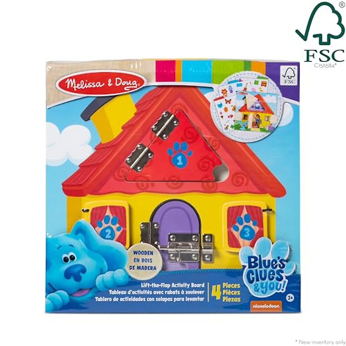 Melissa & Doug Blue’s Clues & You! Wooden Activity Board with Clue Cards - FSC Certified