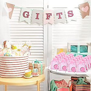 50 Sets Baby Shower Favors 50 Pcs Tea Light Candles for Guests Baby Shower Decoration with 50 Greeting Cards and Organza Bags for Boys Girls Guests Baby Shower Favors Gender Reveal (Pink)
