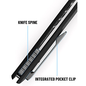 ARTISANCUTLERY Folding Knife Ahab Series (J1851) AR-RPM9 Balde and G10 Handle EDC Pocket Knife with Clip Black