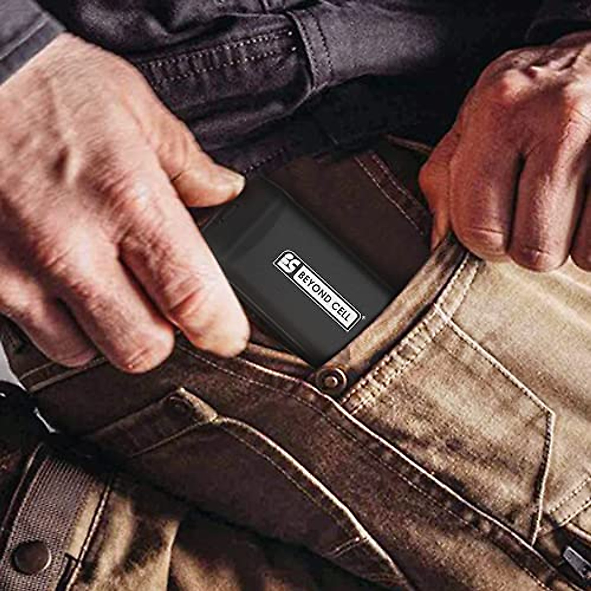 BEYOND CELL Travel Essentials for Flying, Universal Seat Back Tray Table Hands Free Phone Clip Holder, Travel Must Haves Adjustable Pocket Size Compatible with iPhone and Android