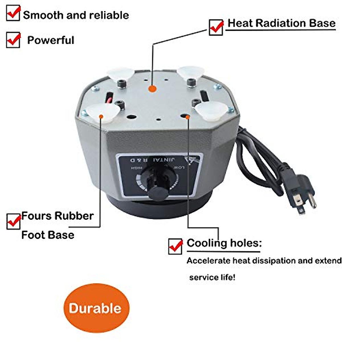 Lab Vibrator 4" Round Shaker Oscillator Gypsum 𝙂𝙚𝙩 𝙊𝙪𝙩 𝘽𝙪𝙗𝙗𝙡𝙚 Mixing Machine,Roundness Vibrador Laboratory Tool Equipment 100W Plaster Vibrator Plate