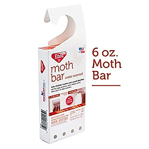 Enoz Cedar Scented Moth Cakes, Kills Clothes Moths and Carpet Beetles, No Clinging Odor, Cedar Scented, 6 Oz Hanger, 6 Pack