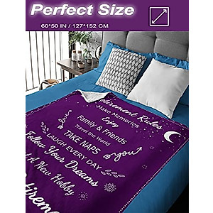 Ruifeihan 50th Birthday Gifts for Women 50"x60" Blanket, 50th Birthday Gift Ideas, 50 Birthday Gifts for Women, 50 Year Old Gifts for Women, 50th Birthday Decorations Women Throw Blankets