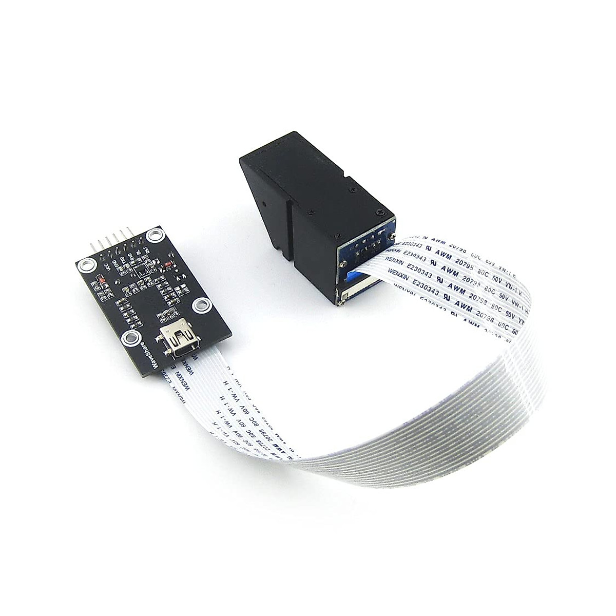 Waveshare UART Fingerprint Reader High-Speed for Identification High Stability Onboard Processor STM32F205 Commercial Fingerprinting Algorithm Optical Sensor
