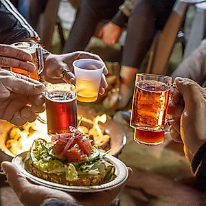 Mini Plastic Beer Mug, 5 oz Unbreakable Tasting Glasses, BPA-free, Clear Juice Cups, Suitable for Kids (Set of 9)