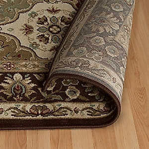 BLUENILEMILLS BNM Transitional Floral Medallion Indoor Area Rug Collection with Jute Backing, Living Room Bedroom Accent Rug, Hallway Assorted Sizes 4' x 6'
