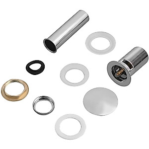 Royal Bathroom Sink Drain Stopper Pop up Drain Without Overflow for Vessel Sink Lavatory Vanity, Brushed Nickel