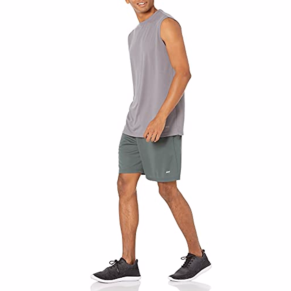 Amazon Essentials Men's Performance Tech Muscle Tank T-Shirt, Pack of 2, Medium Grey/Royal Blue, XX-Large