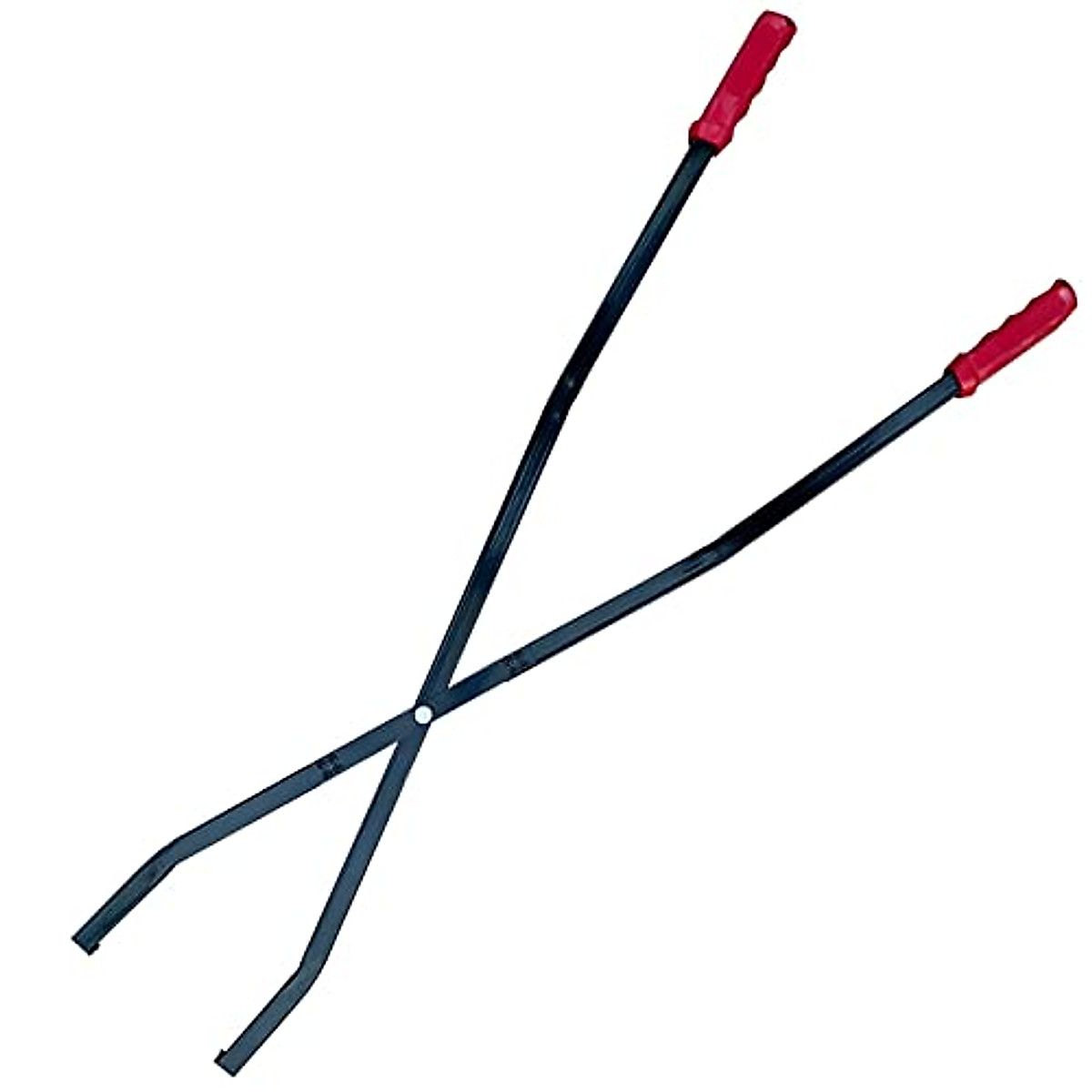 40" Fireplace Tongs Safely Move Firewood Grabber Tool Rustproof With Rubber Handle for Fire Pits Comfort Enjoy Bonfire and Campfire