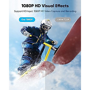 HDMI Video Capture Card, Highwings Cam Link 4K HDMI to 1080P 60FPS USB 3.0/C Video Record Capture Device, USB Video Capture for Streaming Recording Teaching Gaming Switch PS5/4 Xbox OBS PC, Grey