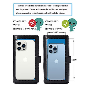 UMODE Large Capacity RFID Blocking Genuine Leather Wallets for Women with Wristlet Trifold Ladies Billfold with Zipper