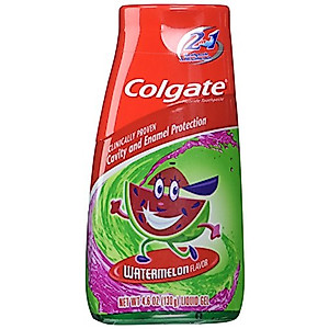 Colg 2n1 Watermelon Paste Size 4.6 O Colgate Kids Watermelon 2-In-1 Toothpaste & Mouthwash