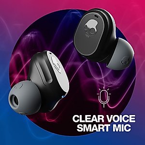 Skullcandy Mod In-Ear Wireless Earbuds, Multipoint Pairing, 34 Hr Battery, Microphone, Works with iPhone Android and Bluetooth Devices - Black