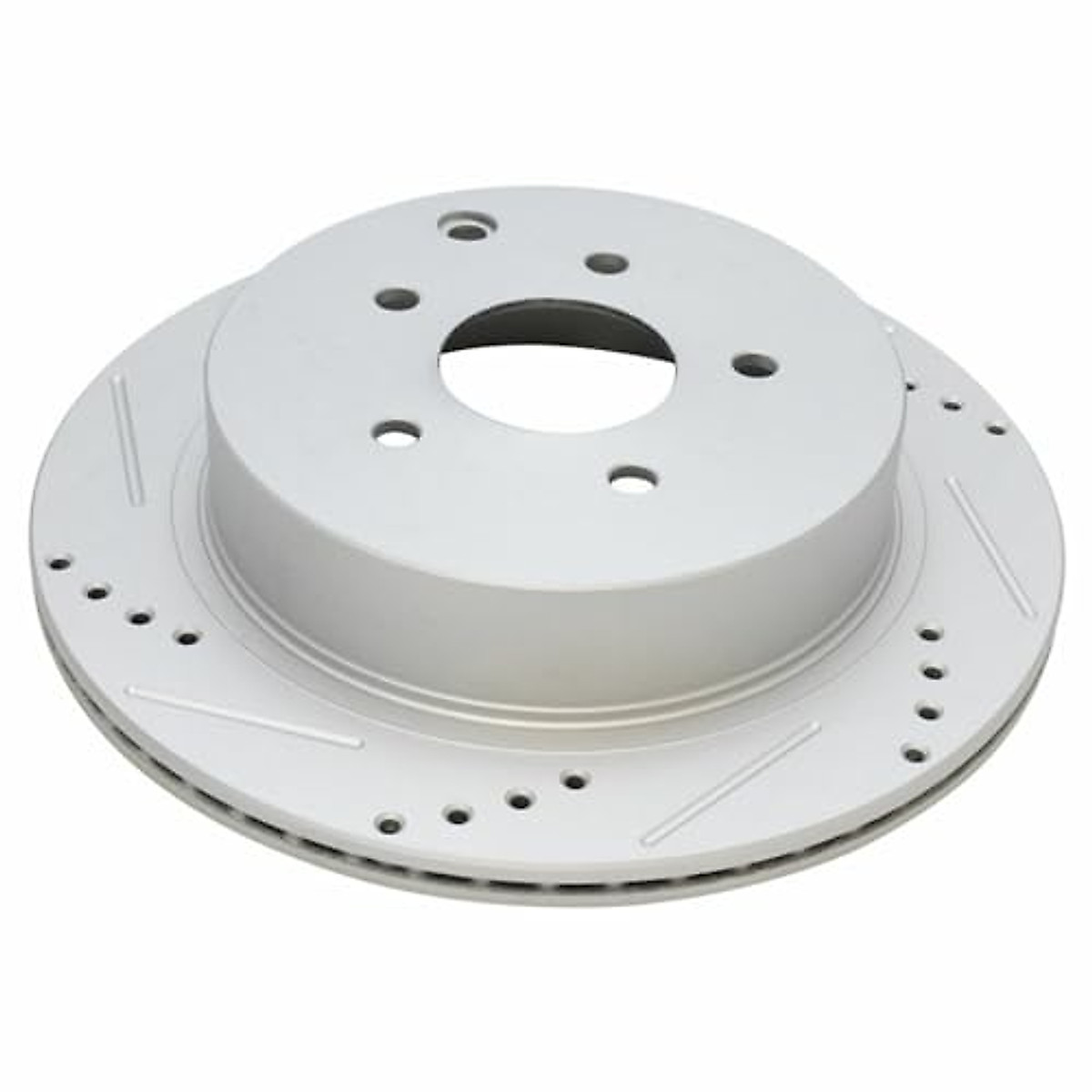 Brillix 2pcs Disc Brake Rotor Set Rear Left Driver and Right Passenger Side Coated Cast Iron Performance Drilled and Slotted 2882970058