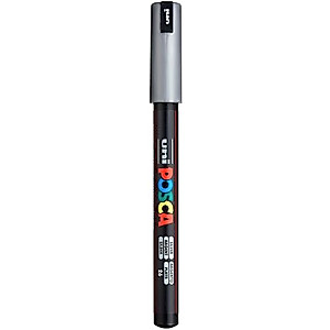 Posca Marker 1MR in Silver, Posca Pens for Art Supplies, School Supplies, Rock Art, Fabric Paint, Fabric Markers, Paint Pen, Art Markers, Posca Paint Markers