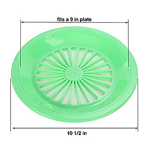 Trenton Gifts 10-Inch Reusable Plastic Paper Plate Holders, Picnic Supplies (12 Set - Assorted Colors)