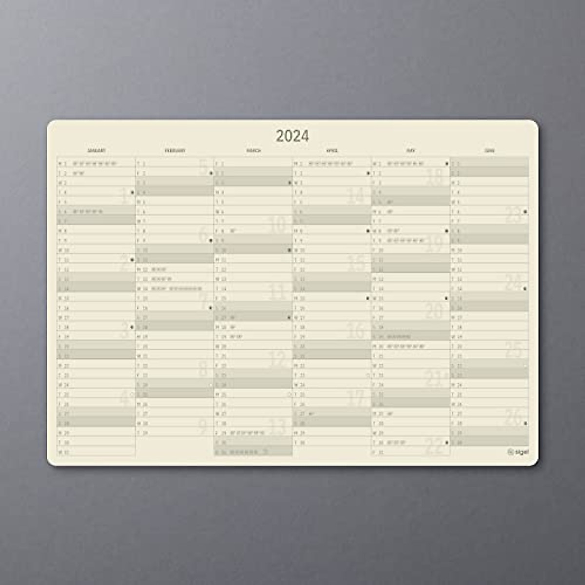 Sigel C2401 Conceptum Weekly Planner 2023/2024, Approx. A5, Approx. A5, Black, Hardcover, 2 Pages = 1 Week, 256 Pages