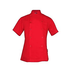 MUCHEF Chef Jacket Rainbow Series Red (Large)