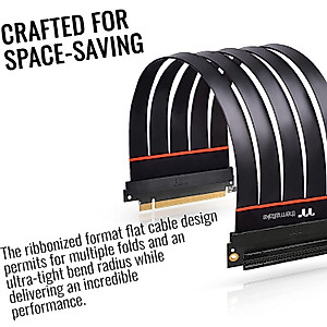Thermaltake TT Premium PCI-E 4.0 High Speed Flexible Extender Riser Cable 300mm with 90 Degree Adapter AC-058-CO1OTN-C2 (ONLY Work Core P6 Case)
